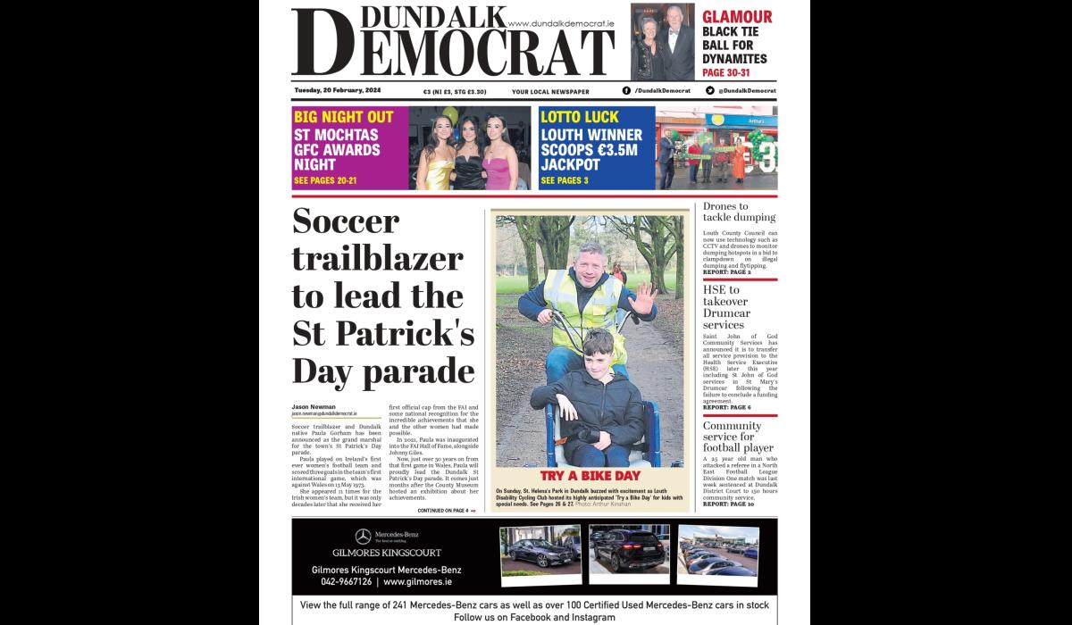 This week's Dundalk Democrat front page - Louth Live