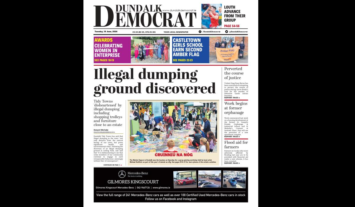 This week's Dundalk Democrat front page - Louth Live