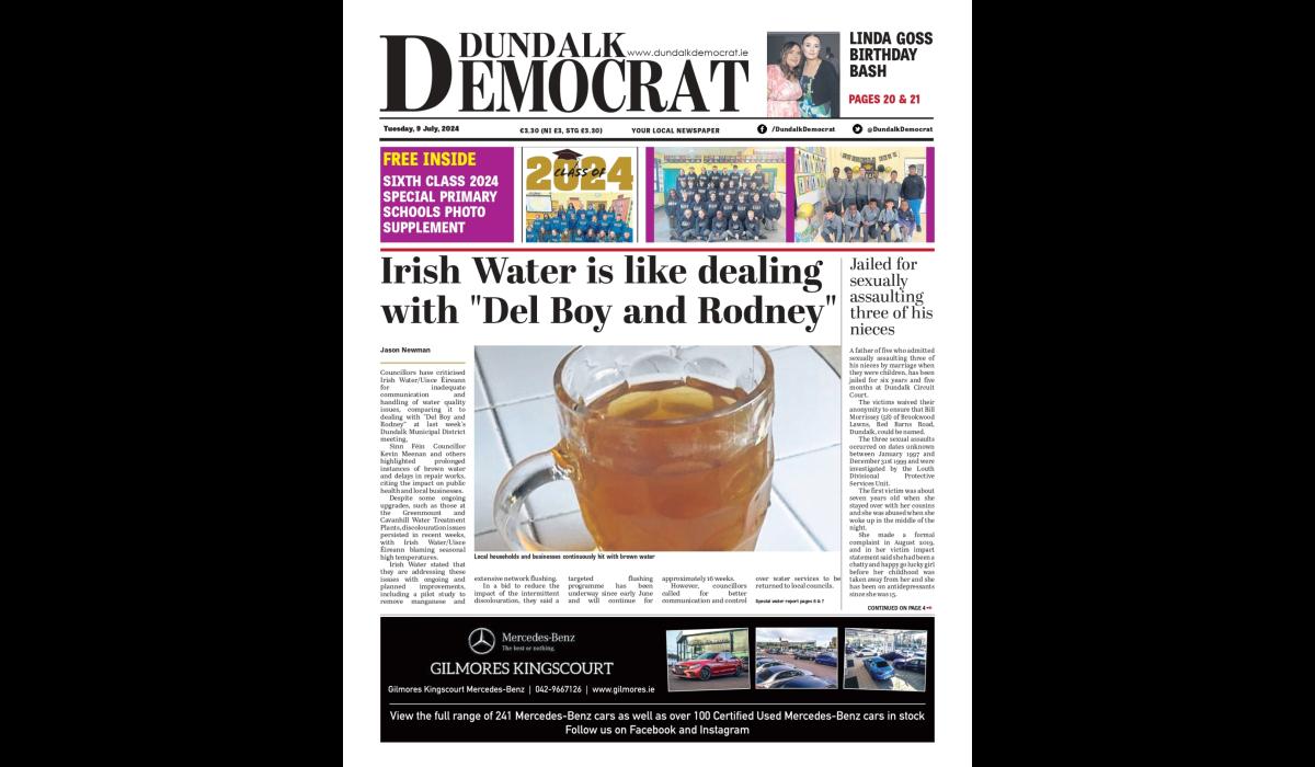 This week's Dundalk Democrat front page - Louth Live
