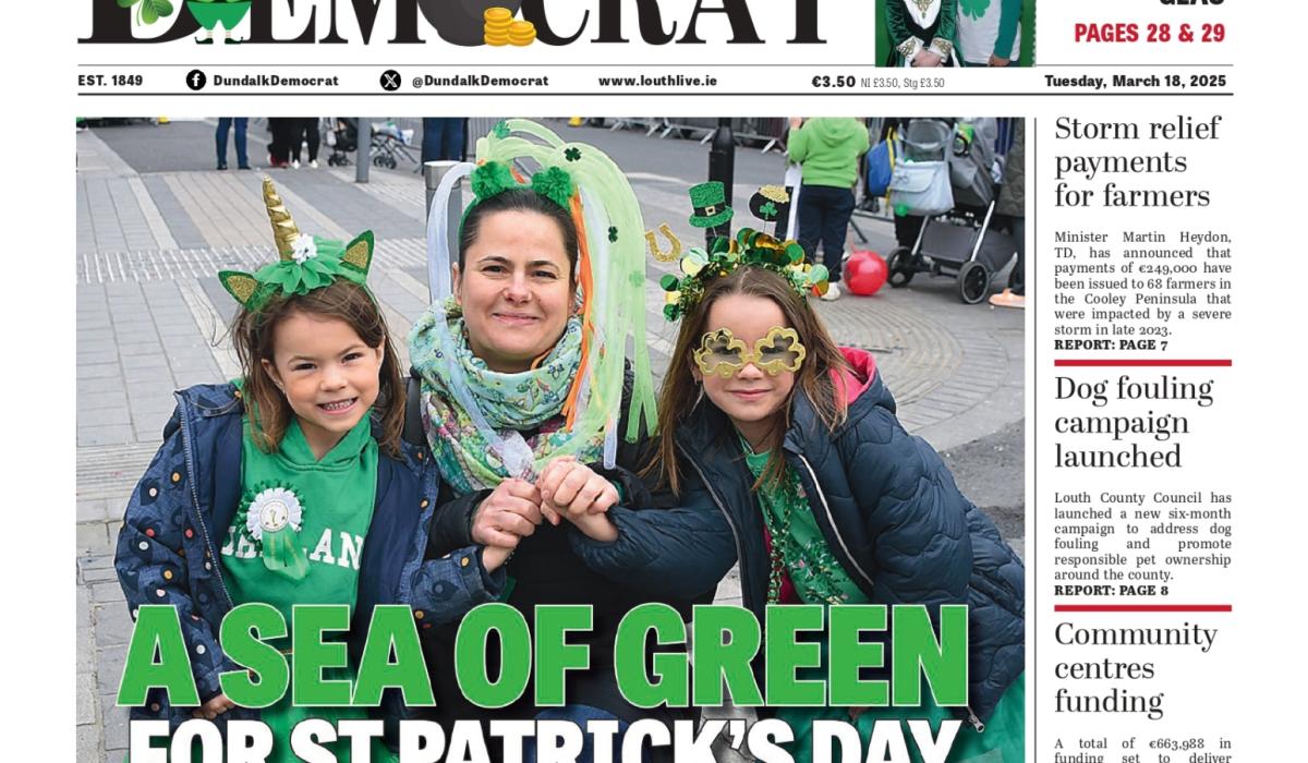 This week's Dundalk Democrat front page - Louth Live