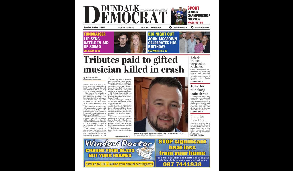 This week's Dundalk Democrat front page - Louth Live