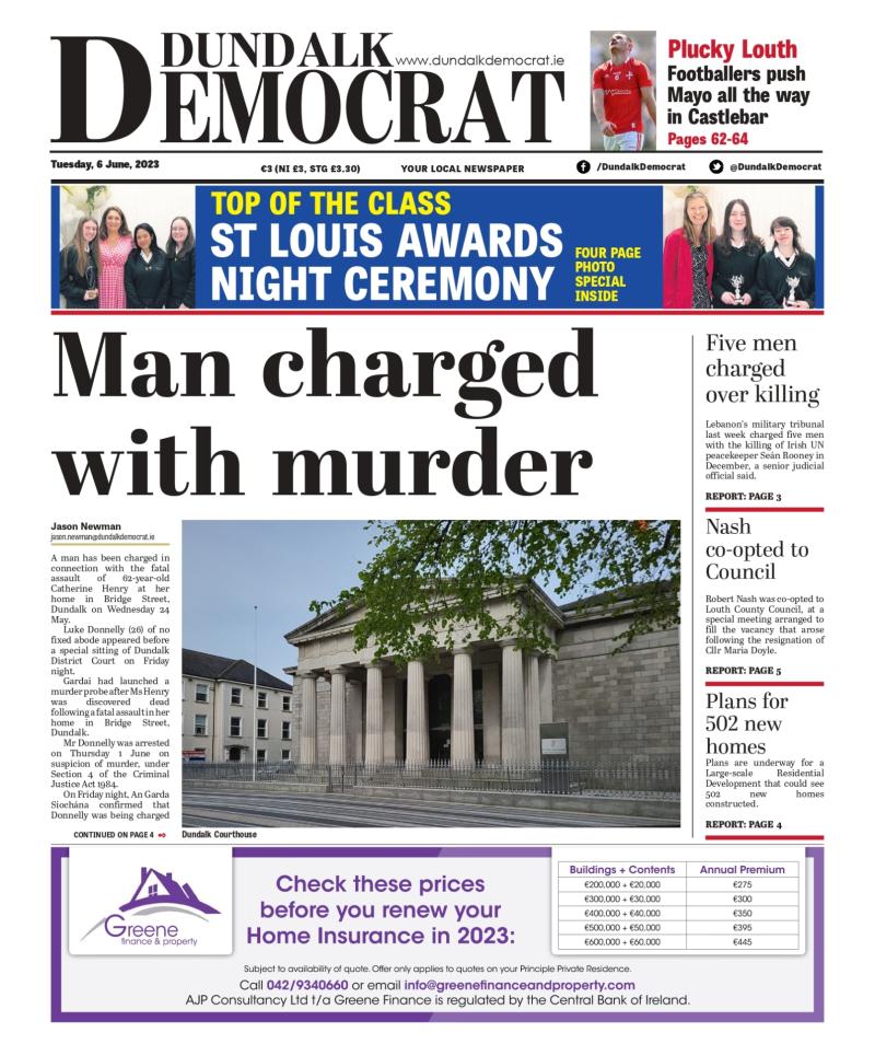 This week's Dundalk Democrat front page - Louth Live