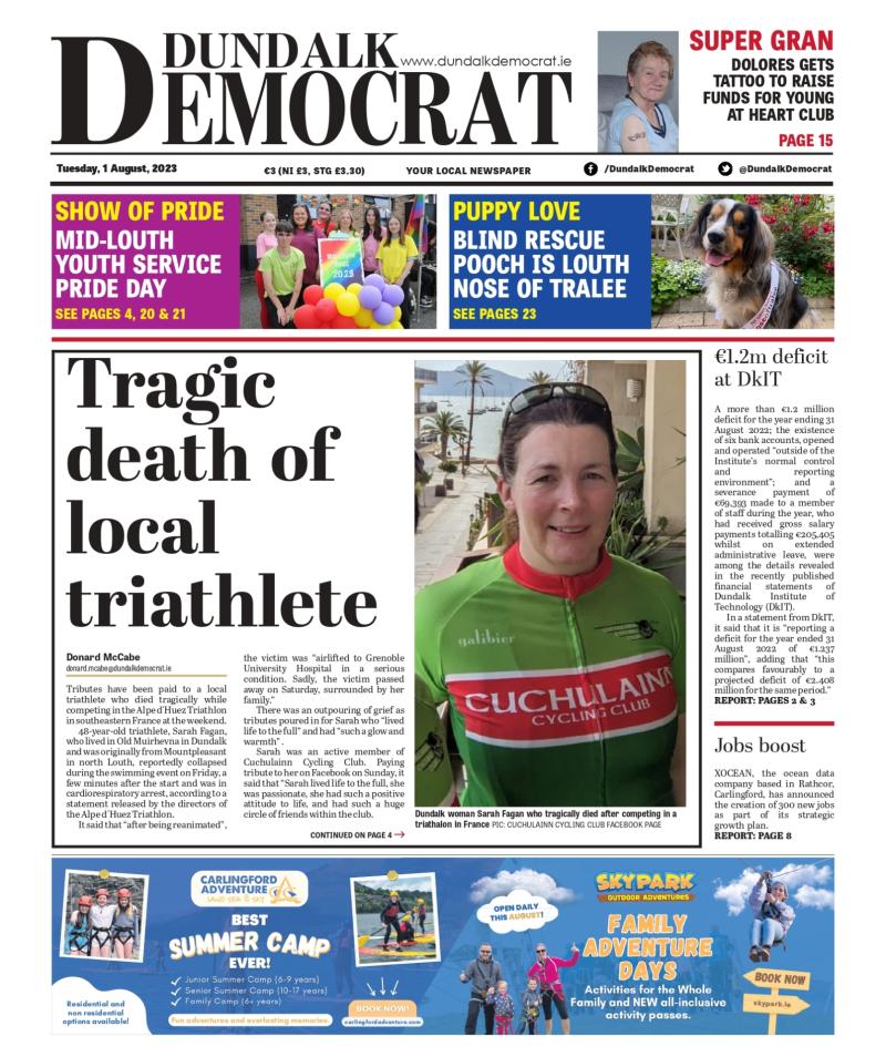 This week's Dundalk Democrat front page - Louth Live
