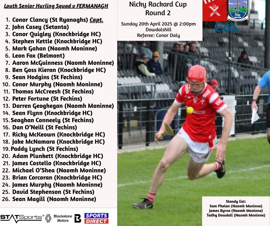 Louth hurlers host Ernesiders at Dowdallshill - Louth Live